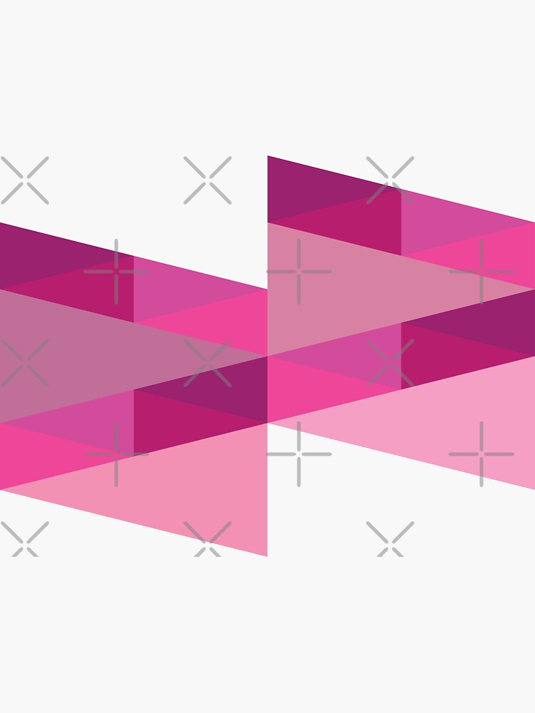 "Horizontal Triangles Pattern – Fuchsia" Sticker by RoguePatterns ...
