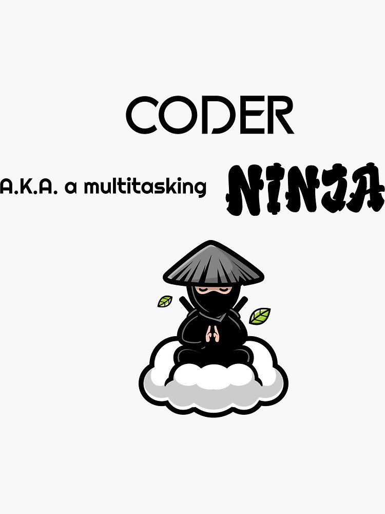 "Multitasking Ninja" Sticker for Sale by AceAxe | Redbubble