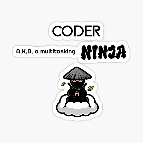 "Multitasking Ninja" Sticker for Sale by AceAxe | Redbubble