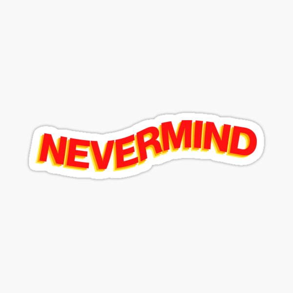 "Nevermind Logo Bright Summer" Sticker by thefrshmachine | Redbubble
