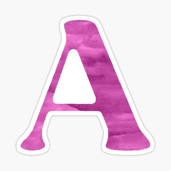 "Letter A Alpha Purple Watercolor Initials" Sticker for Sale by ...