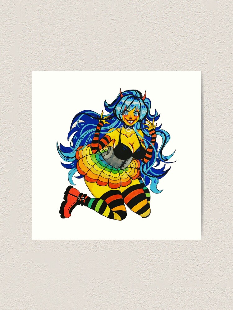 "clown girl demon sticker" Art Print for Sale by FearVersion | Redbubble