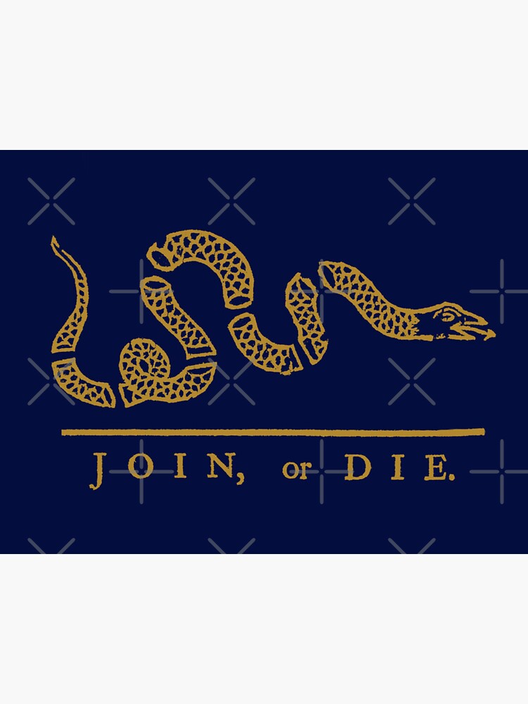 "Join or Die" Sticker for Sale by Anonymousbtb | Redbubble