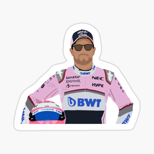 Pegatina «El piloto de Racing Point Sergio 'Checo' Pérez» de ...