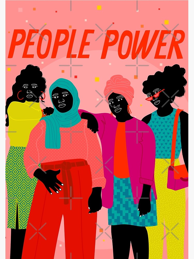 "POWER PEOPLE" Poster for Sale by 4ur3lia | Redbubble