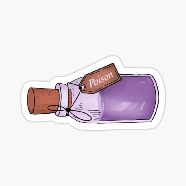 "Poison Bottle" Sticker for Sale by Rosies-creation | Redbubble