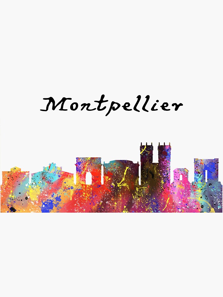 "Montpellier Quote Art Design Inspirational Motiva" Sticker by ...