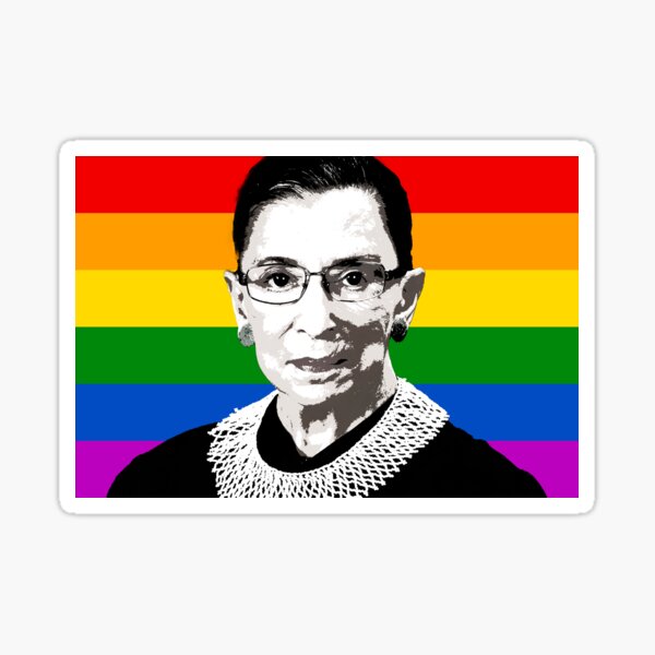 "RBG Rainbow" Sticker for Sale by TrendsNThings | Redbubble