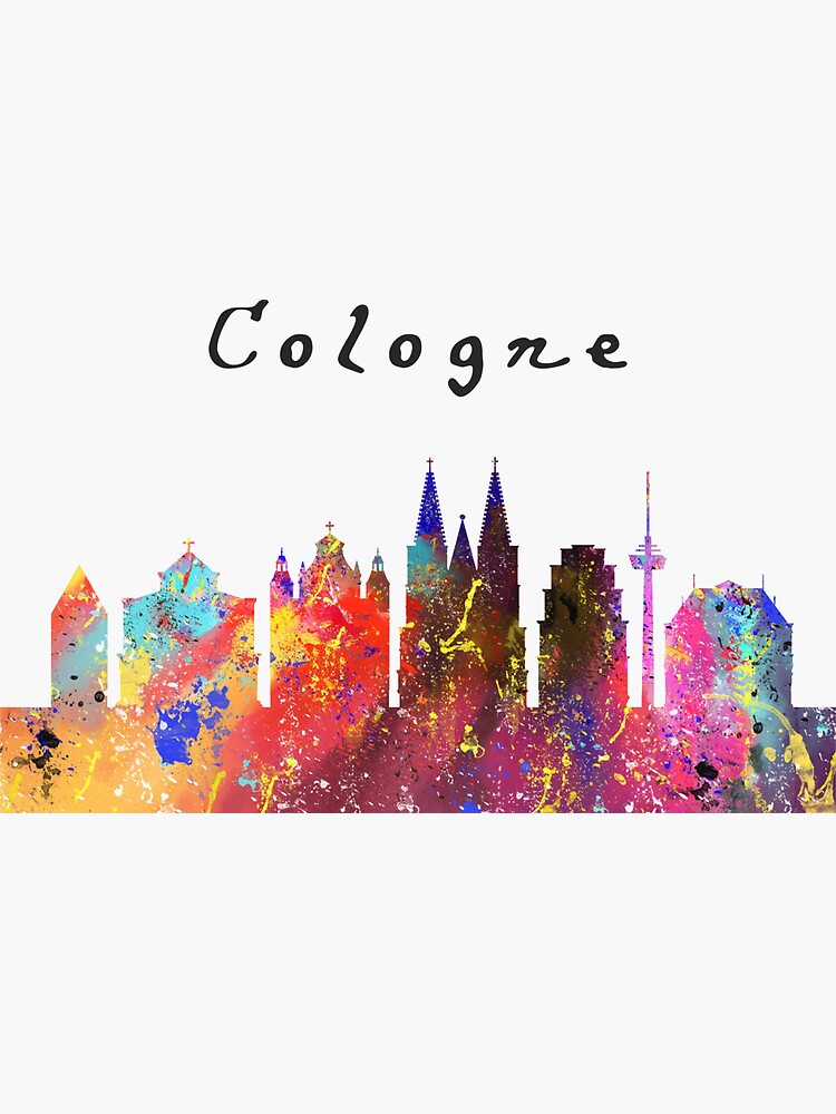 "Cologne Quote Art Design Inspirational Motivation" Sticker by ...