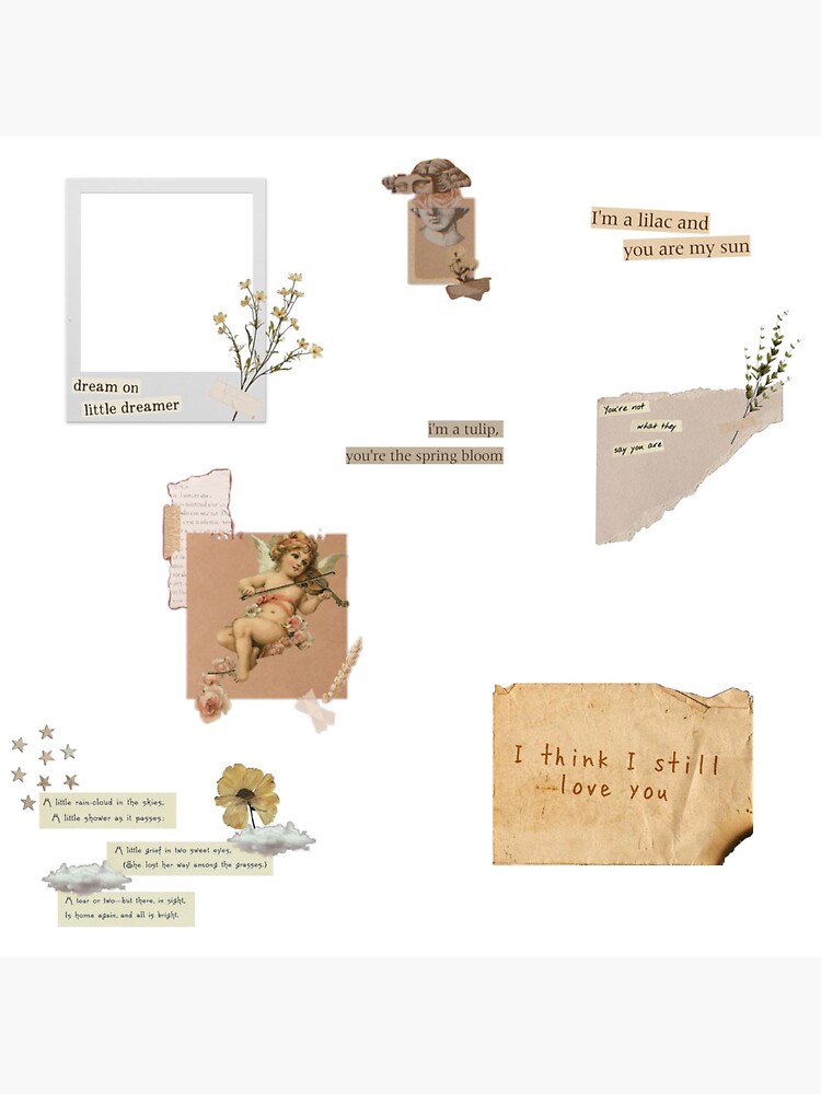 "vintage brown stickers pack " Sticker for Sale by agammo | Redbubble