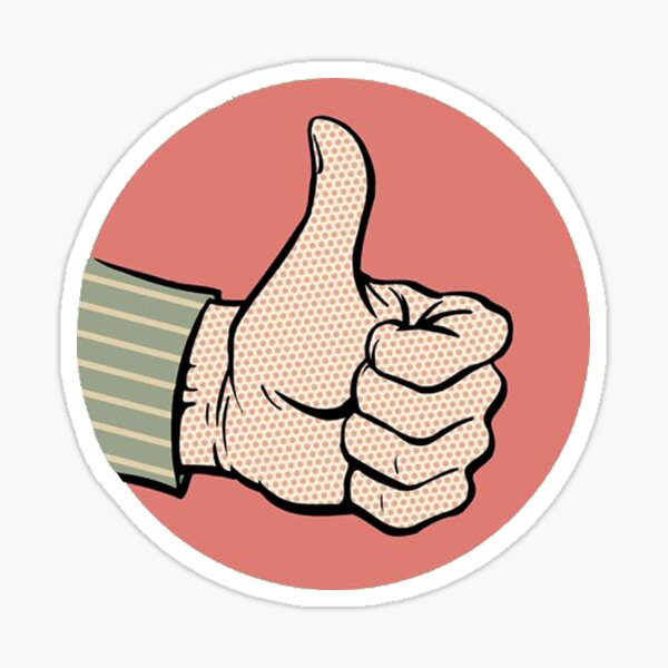 "Thumbs up" Sticker by hofanopolis | Redbubble