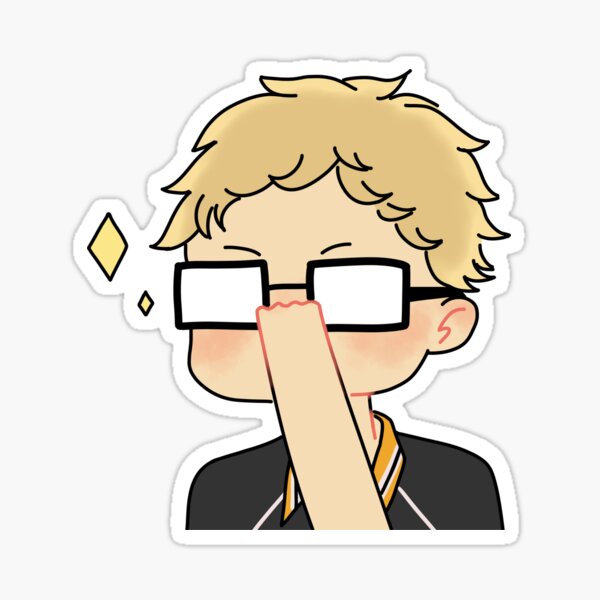 "Haikyuu!! Kei Tsukishima" Sticker by lexAyyy | Redbubble