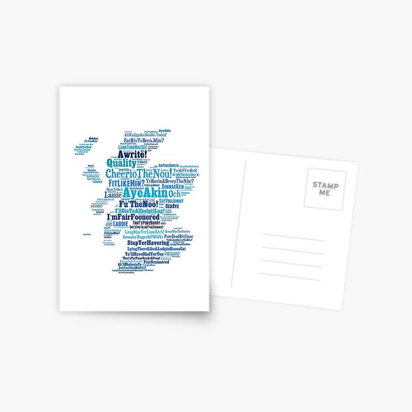 "Scottish Slang Map" Postcard for Sale by giftus | Redbubble