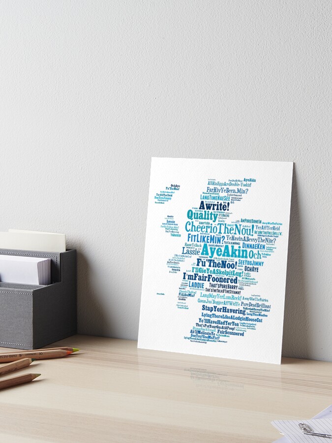 "Scottish Slang Map" Art Board Print for Sale by giftus | Redbubble