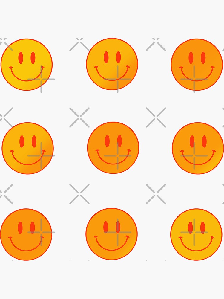 "Orange Sticker Pack | Happy Face | " Sticker for Sale by HappyFaceCo ...
