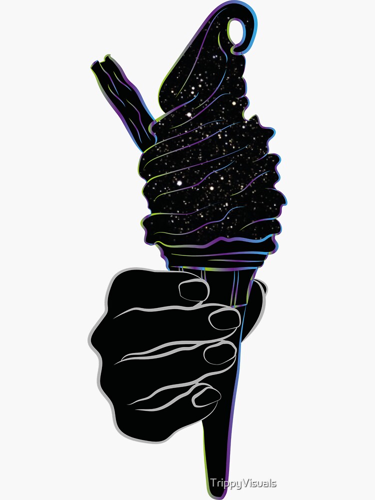 "Trippy Drippy Ice Cream" Sticker by TrippyVisuals | Redbubble