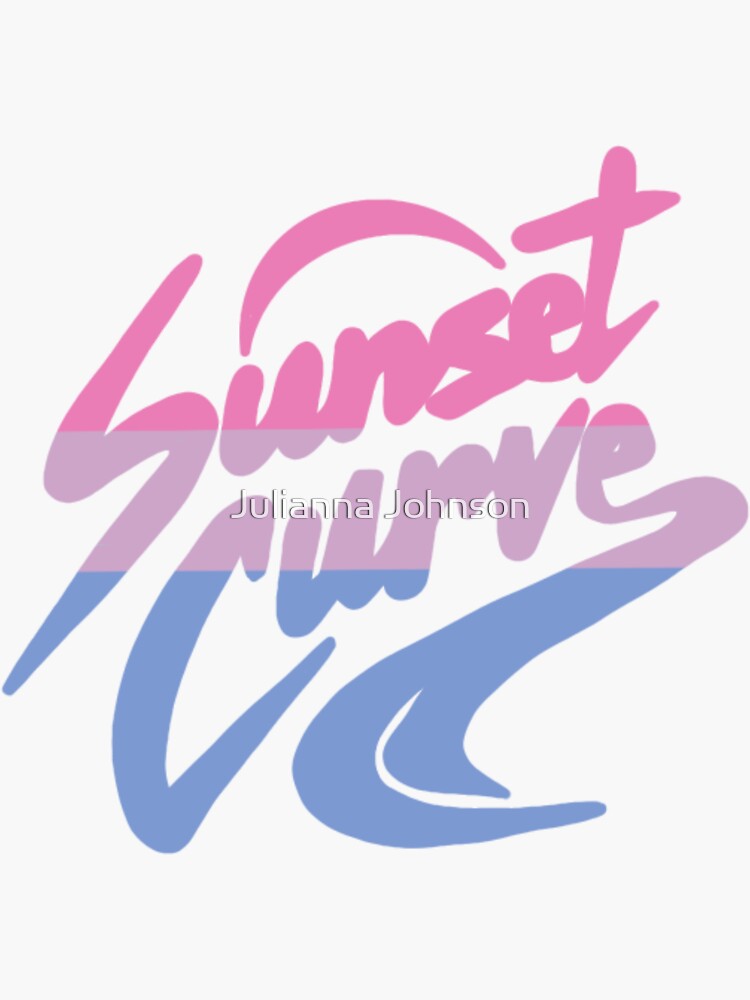 "Bi Pride Sunset Curve Logo" Sticker for Sale by Irishdancer13 | Redbubble