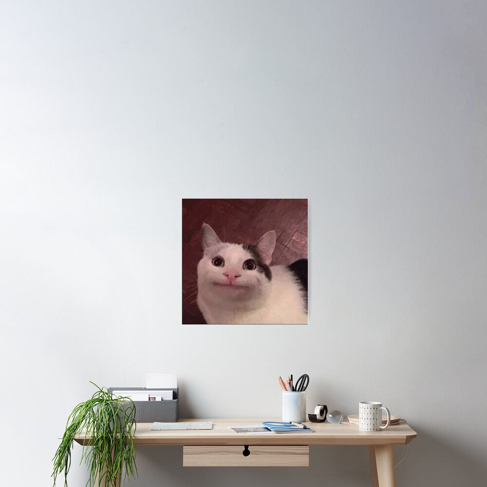 "Awkward Smiling Cat meme" Poster for Sale by TheSweven | Redbubble