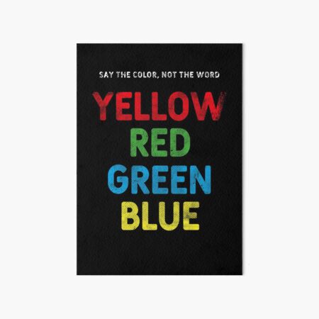 "Say the color NOT the word - Brain Teaser Design #2" Art Board Print ...