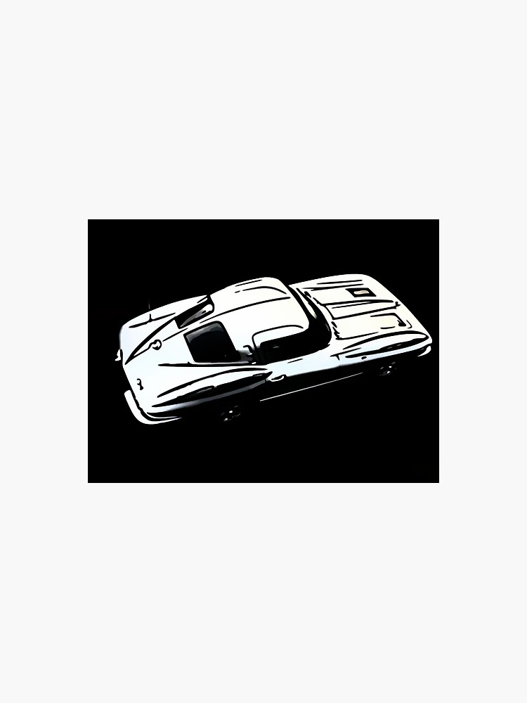 "1963 Corvette Split Window Coupe" Sticker by MuscleCarsTees | Redbubble