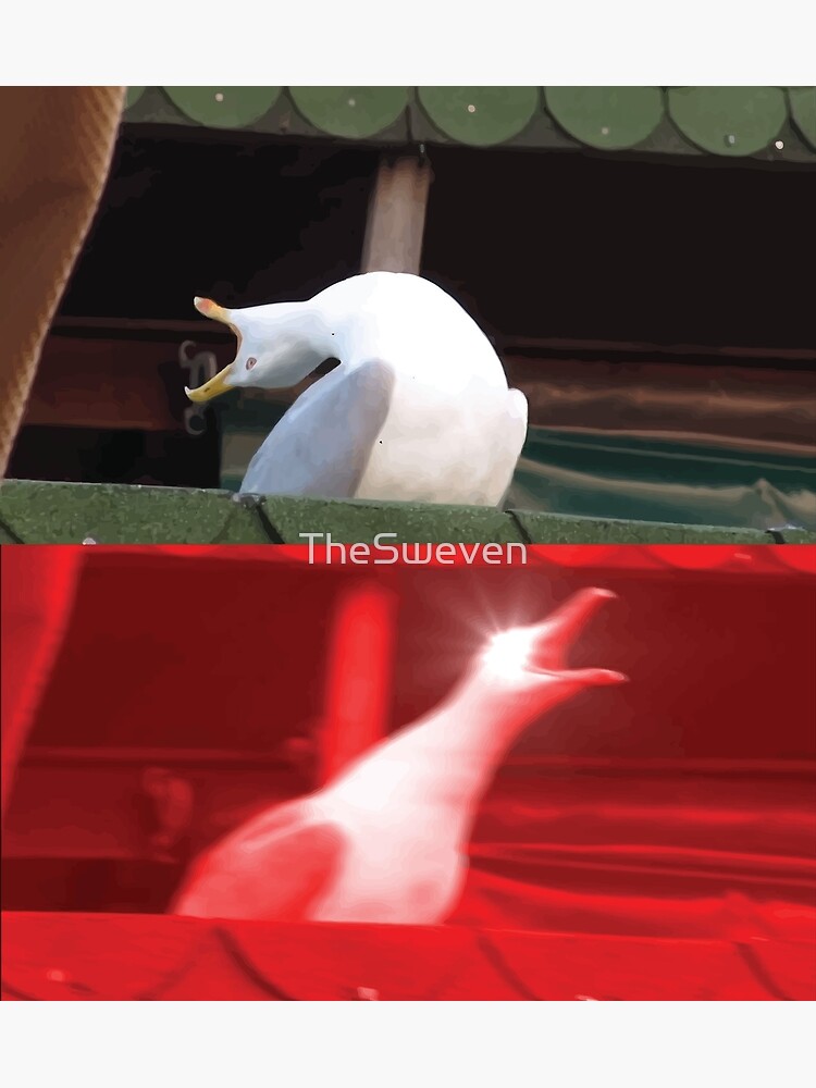 "Inhaling Seagull Meme" Poster for Sale by TheSweven | Redbubble