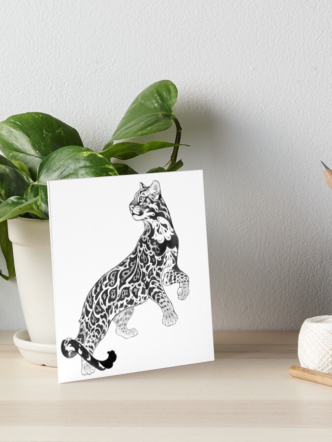 "Ocelot lineart " Art Board Print for Sale by Giulialibard | Redbubble