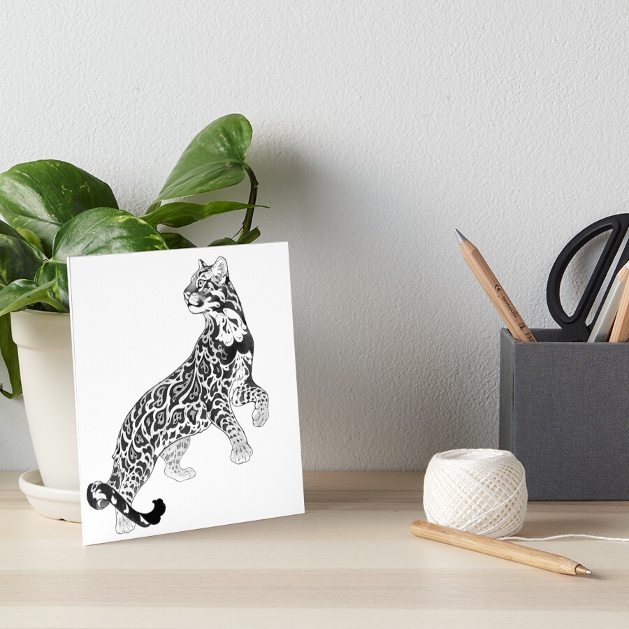 "Ocelot lineart " Sticker for Sale by Giulialibard | Redbubble