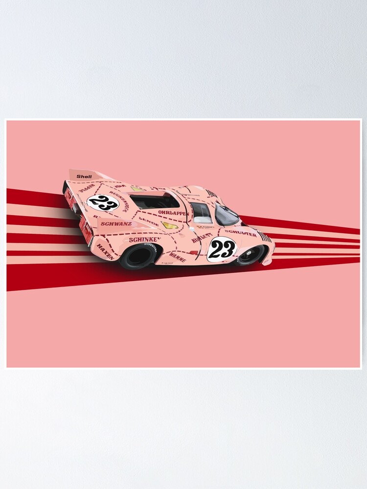 "Porsche 917 Pink Pig" Poster von Speedbirddesign | Redbubble