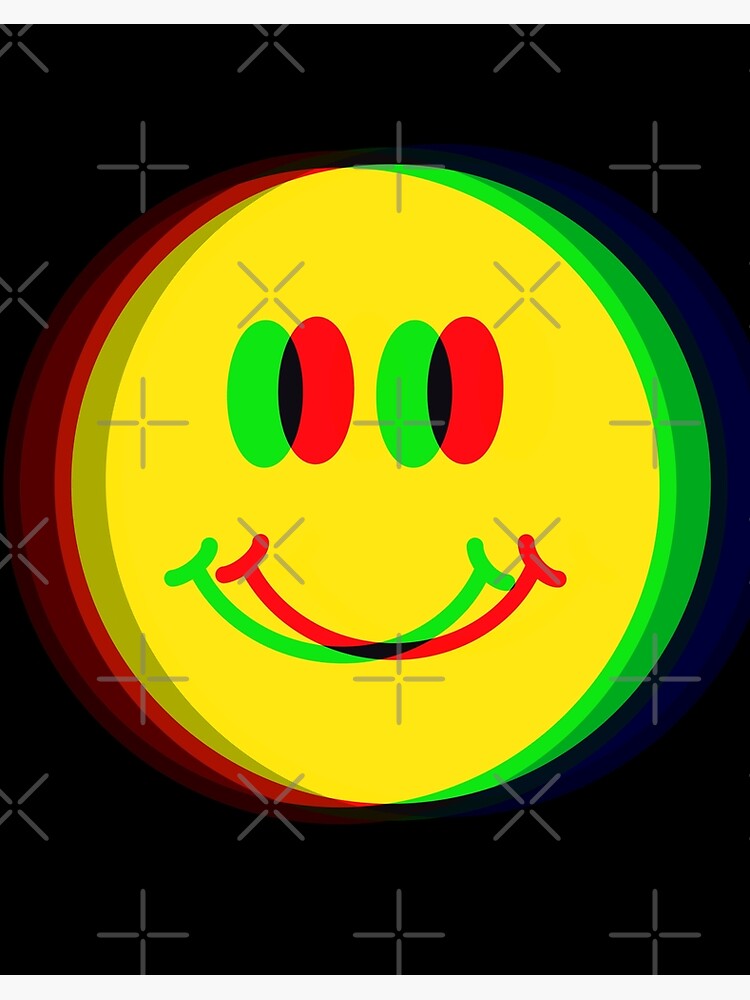 "Psychedelic Smiley Happy Face " Art Board Print for Sale by Funful ...