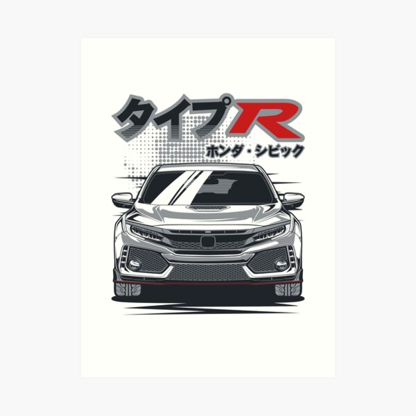 "Civic Type R FK8 Front View" Art Print for Sale by idrdesign | Redbubble