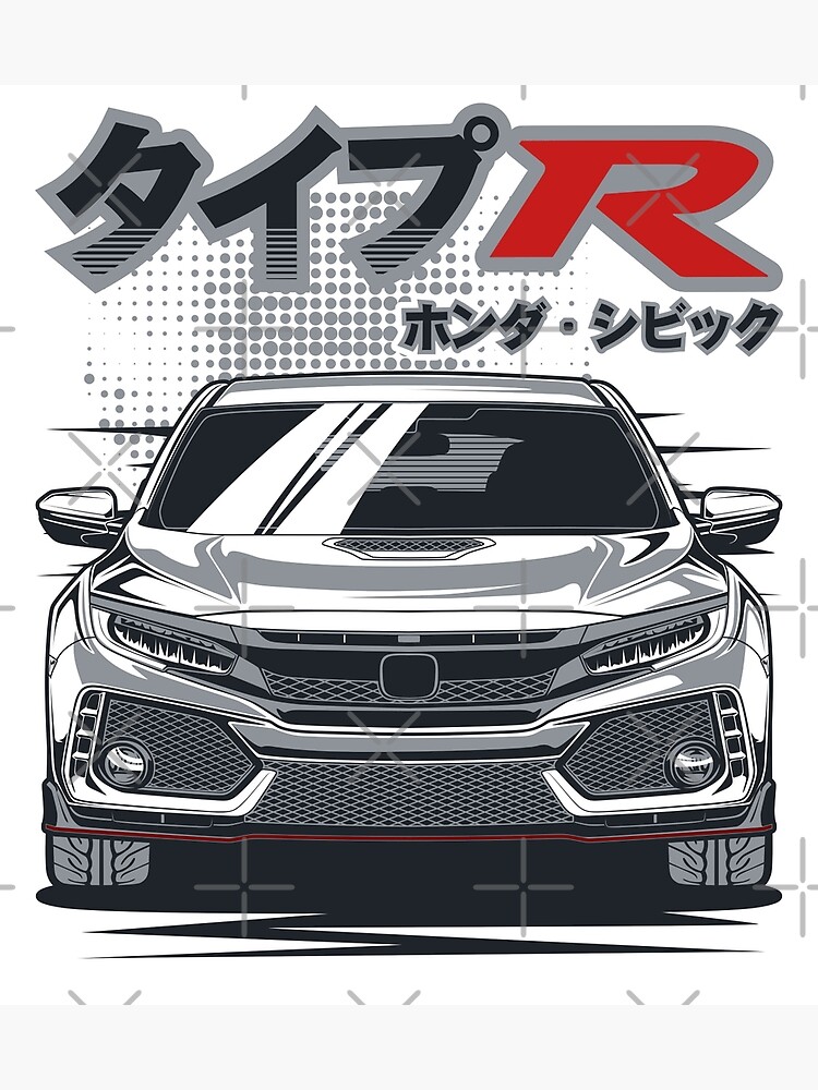 "Civic Type R FK8 Front View" Poster for Sale by idrdesign | Redbubble