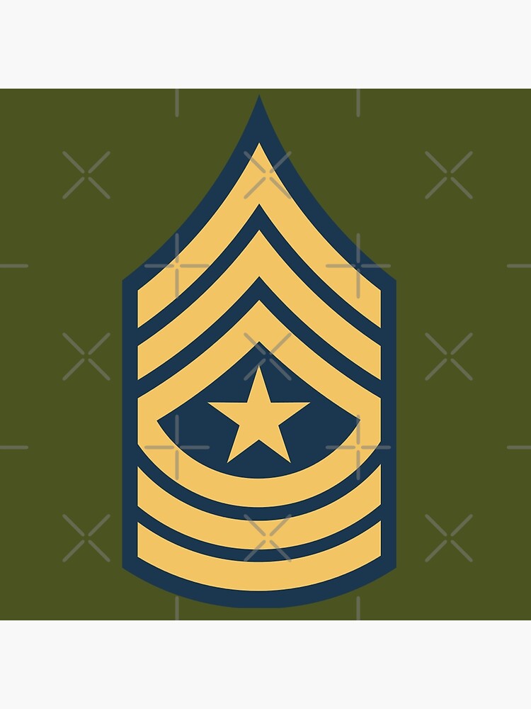 "United States US Army Military Rank - Sergeant Major E9" Poster for ...