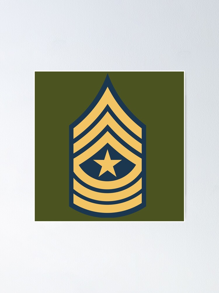 "United States US Army Military Rank - Sergeant Major E9" Poster for ...
