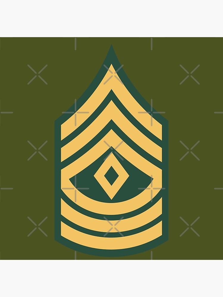 "United States US Army Military Rank - First Sergeant E8" Art Print for ...
