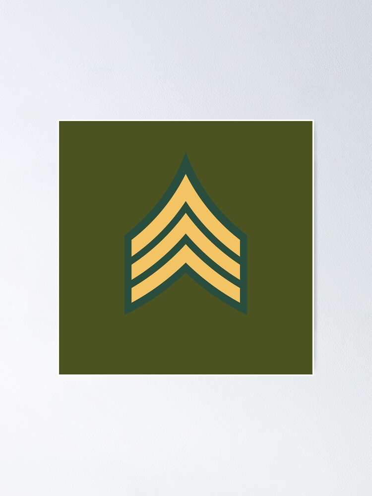 "United States US Army Military Rank - Sergeant E5" Poster by sarge2013 ...