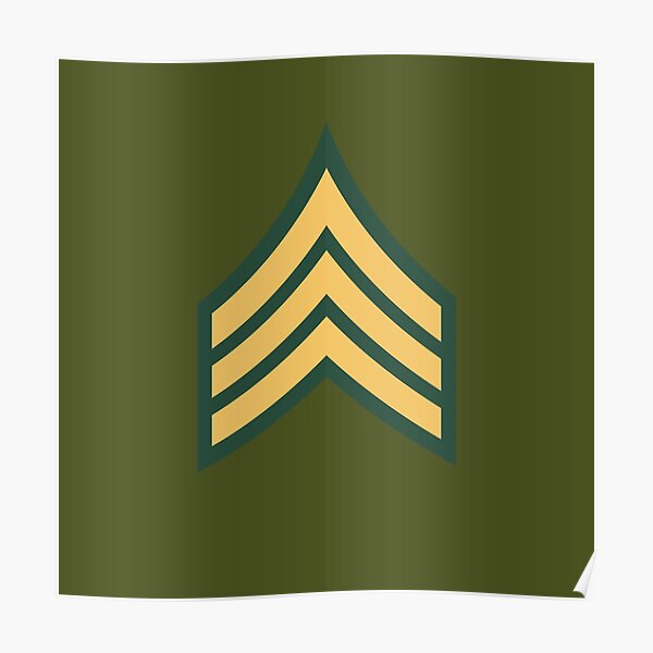 "United States US Army Military Rank - Sergeant E5" Poster by sarge2013 ...