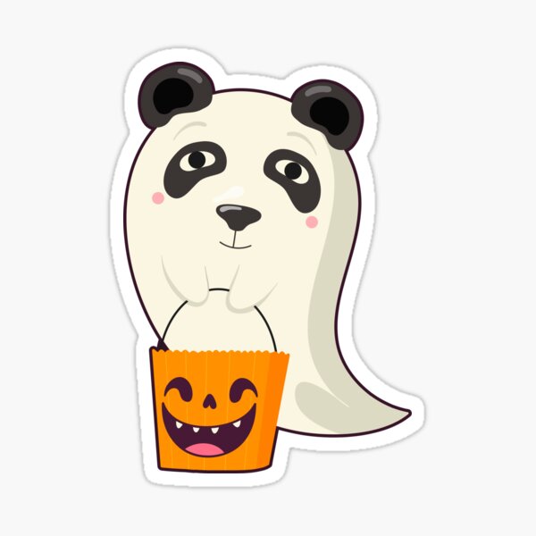 "Cute Panda Ghost Halloween 2020 Costume Panda lover gift orange ...