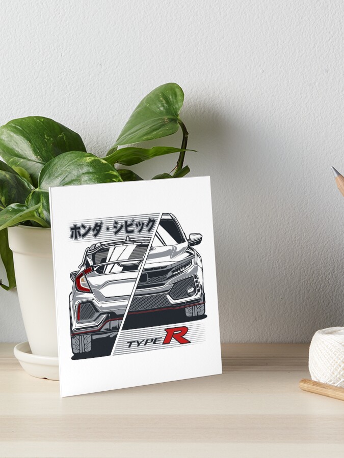 "Civic Type R FK8 Front and Back View" Art Board Print for Sale by ...