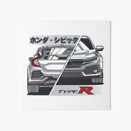 "Civic Type R FK8 Front and Back View" Art Board Print for Sale by ...