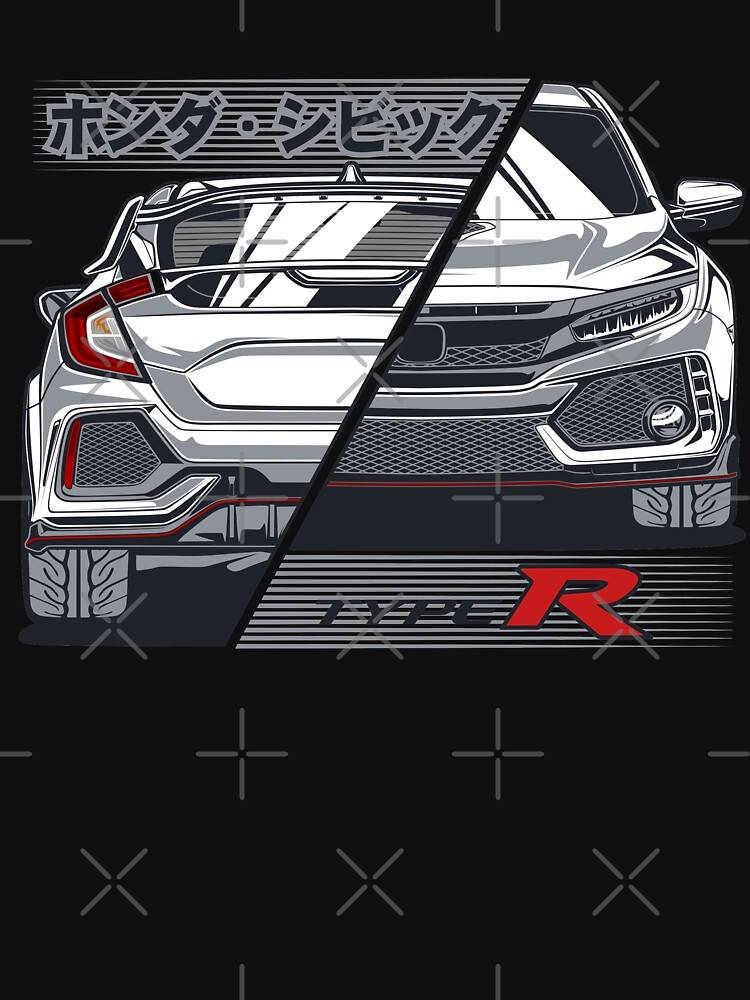 "Civic Type R FK8 Front and Back View" Essential T-Shirt for Sale by ...