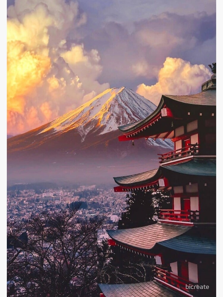 "mont fuji" Sticker for Sale by bicreate | Redbubble