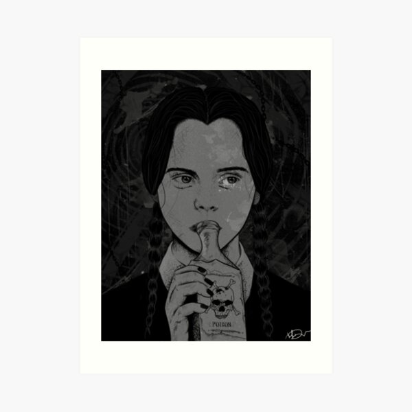 "Wednesday Addams - Poison" Art Print by unholybats | Redbubble