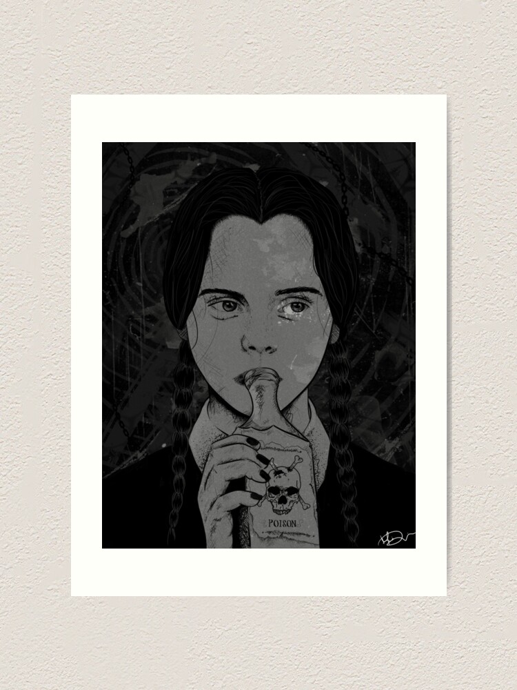 "Wednesday Addams - Poison" Art Print by unholybats | Redbubble