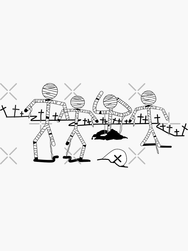 "Stickman / Mummy party" Sticker by LotusCreations | Redbubble