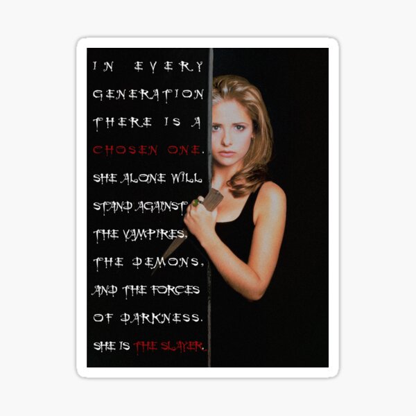 "Buffy: The Chosen One Intro" Sticker for Sale by katesredbubbles ...