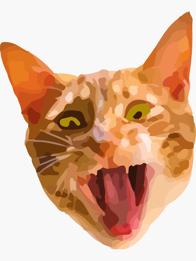 "Murphy Cat Gets Real" Sticker by iamthegroot | Redbubble