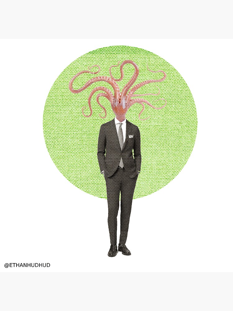 "Octoman" Sticker for Sale by HUDHUDART | Redbubble