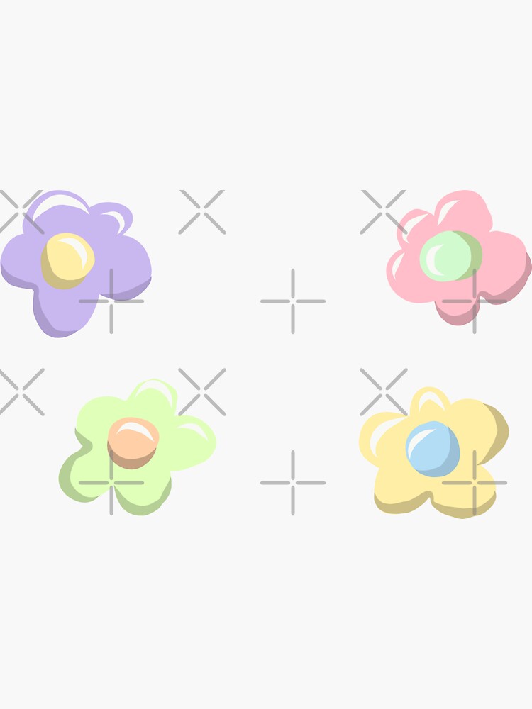 "Kidcore Aesthetic Flower Pack 4" Sticker for Sale by SaltaCreates ...