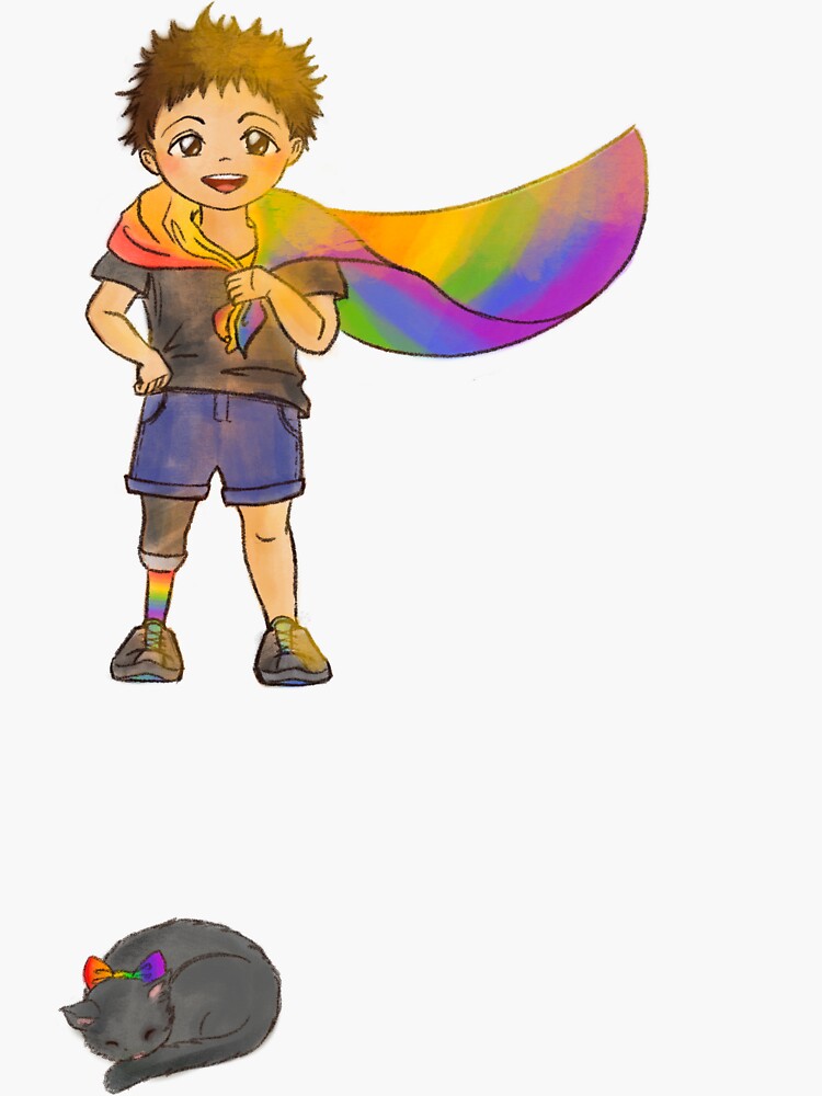 "Rainbow Alex" Sticker for Sale by teawithjelly | Redbubble