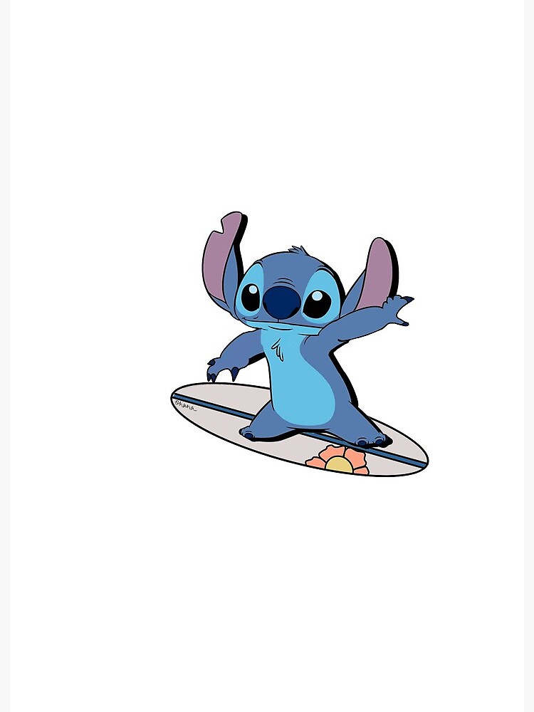 "Stitch Surfing " Art Board Print for Sale by lolarb406 | Redbubble
